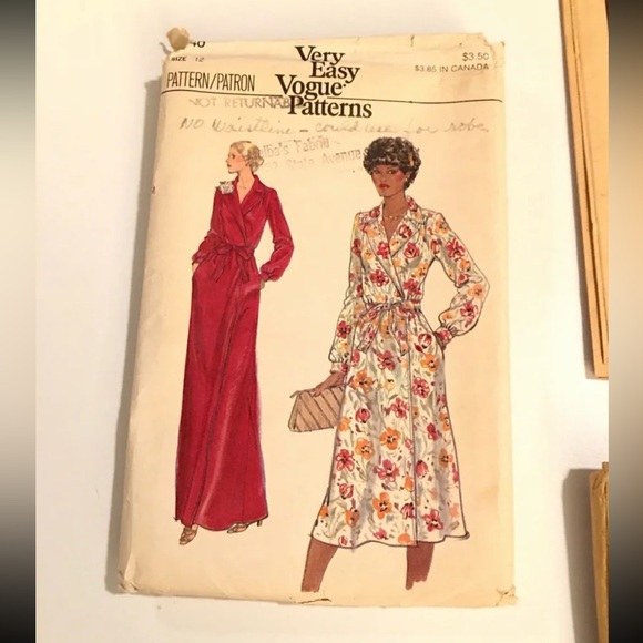 Vogue | Other | 977 Vogue Wrap Dress Pattern | Poshmark